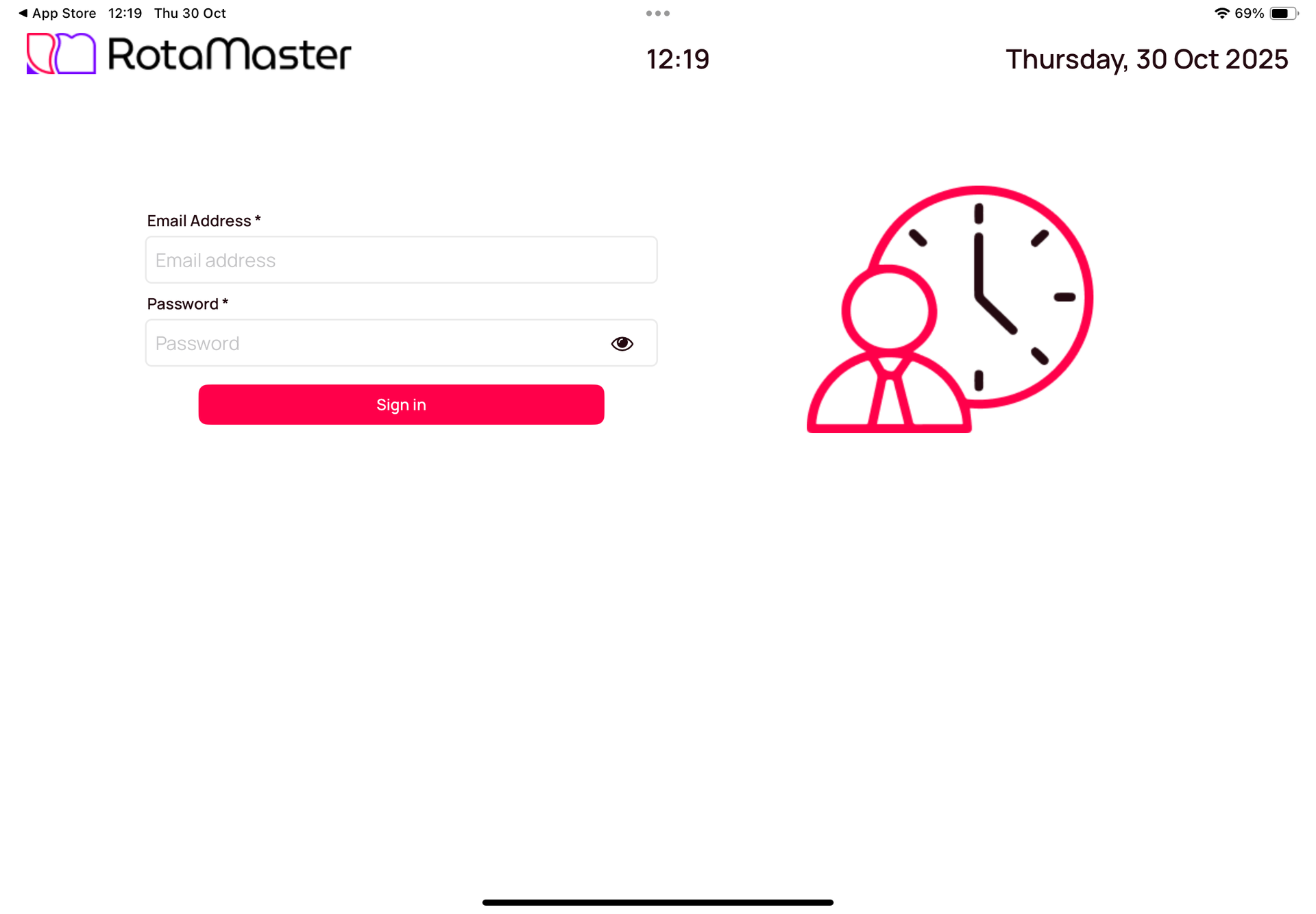 Logging in to the Attendance+ App
