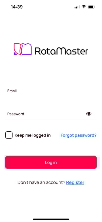 Registering to the Staff Hub App