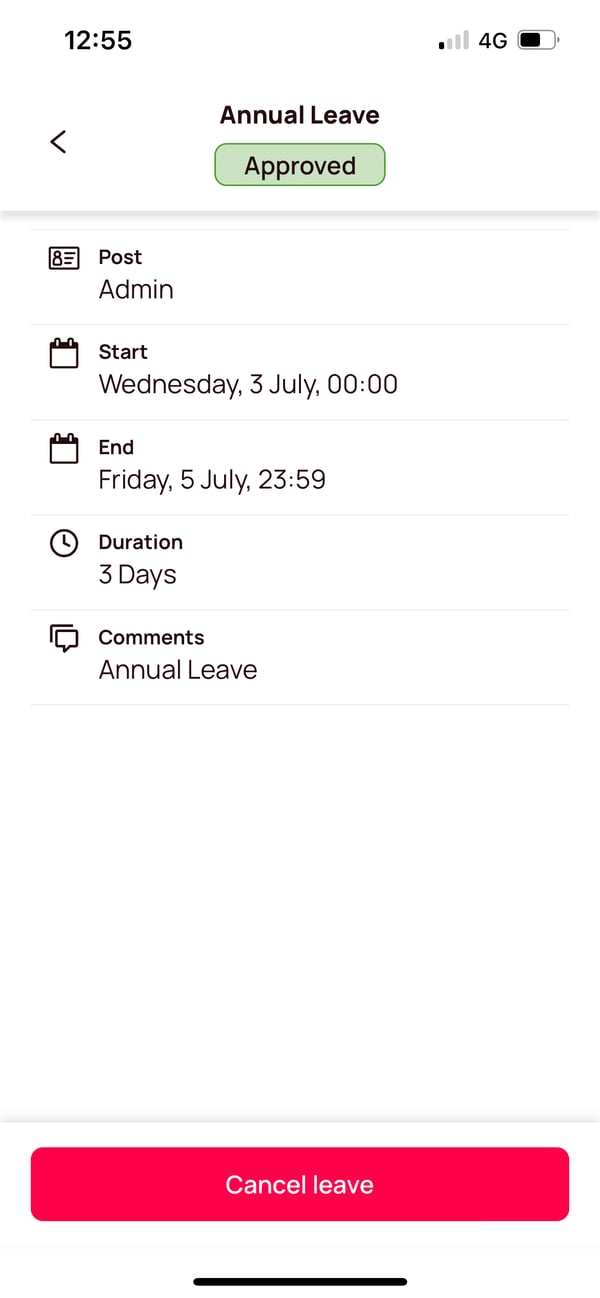 Managing Leave on the Staff Hub App