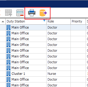 Filtering in Shift Pattern Manager
