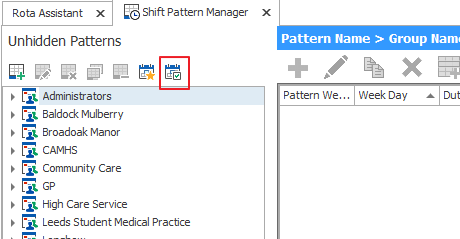 Creating a Shift Pattern from an existing Live Rota