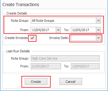 Creating, Emailing and Exporting Invoices using RotaMaster