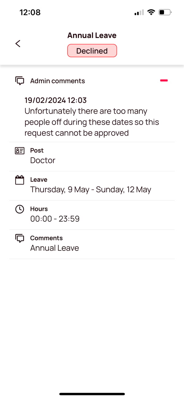 Managing Leave on the Staff Hub App