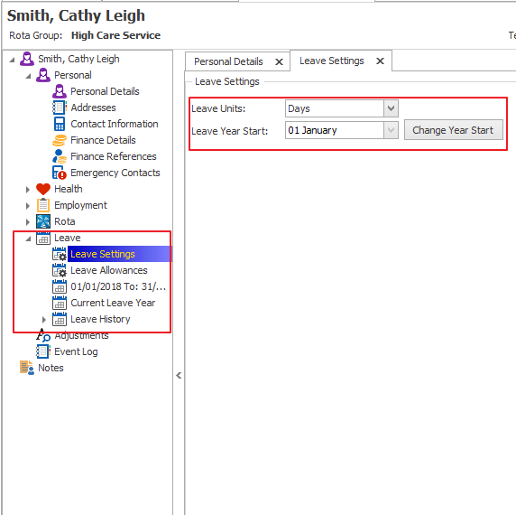Changing The Annual Leave Year Start Month/Units