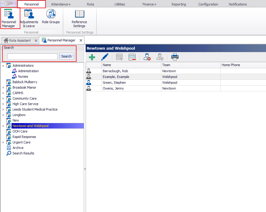 Populating a Personnel Record