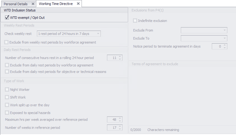 Working Time Directive
