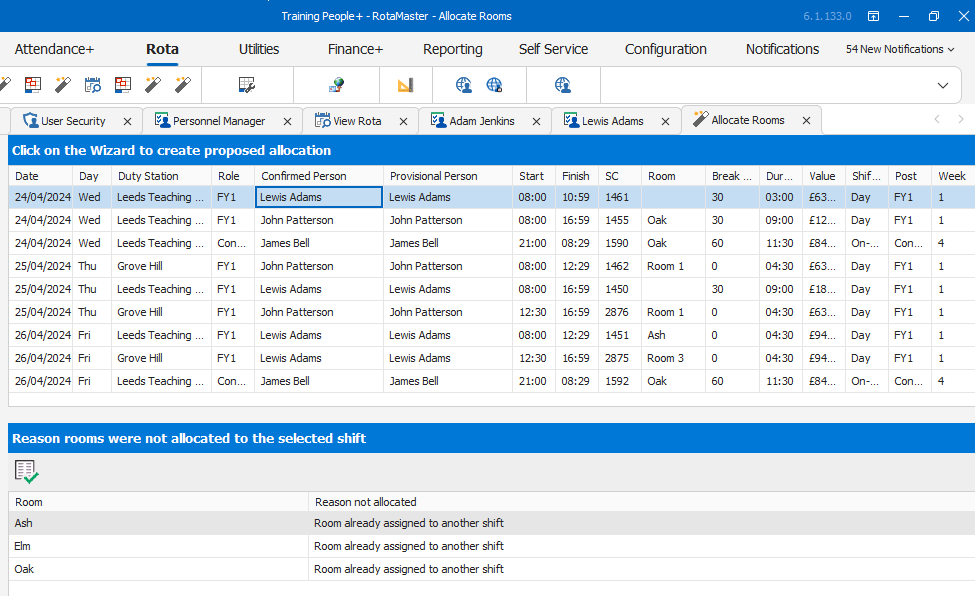 Room Allocation Wizard