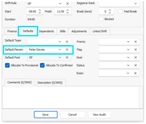Creating a Shift Pattern