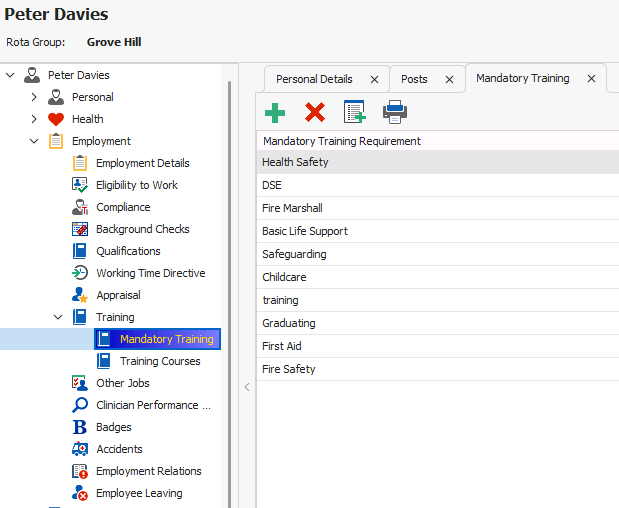 Adding and Viewing Mandatory Training Requirements details in Personnel ...