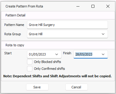 Creating a Shift Pattern from an existing Live Rota and Cloning a Shift ...