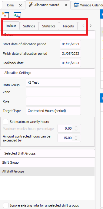 Availability Allocation Wizard
