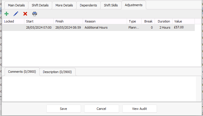 Adding Shift Adjustments