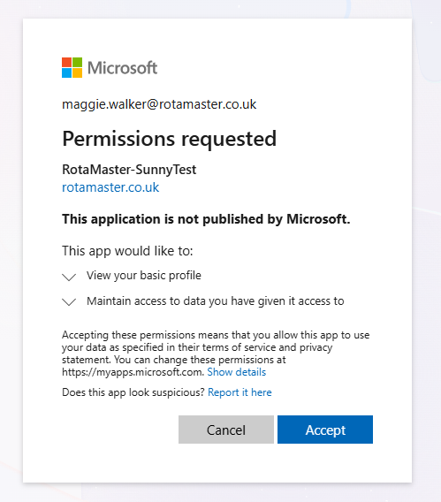 Logging in to Staff Hub - Enterprise login