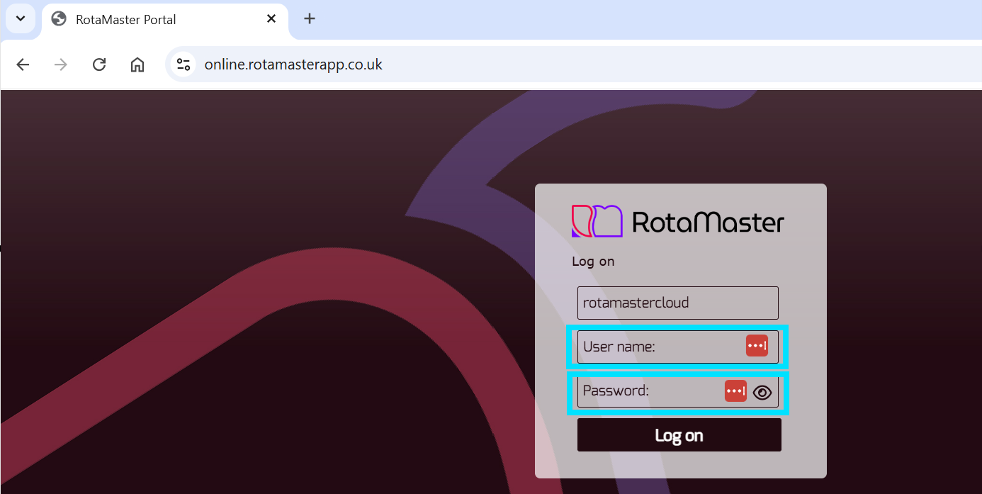 Logging into RotaMaster for the first time as an administrator (version ...
