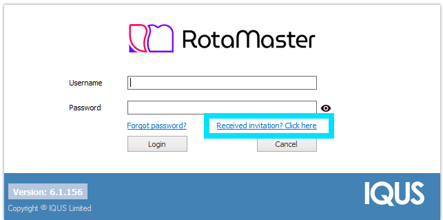 Logging into RotaMaster for the first time as an administrator (version ...