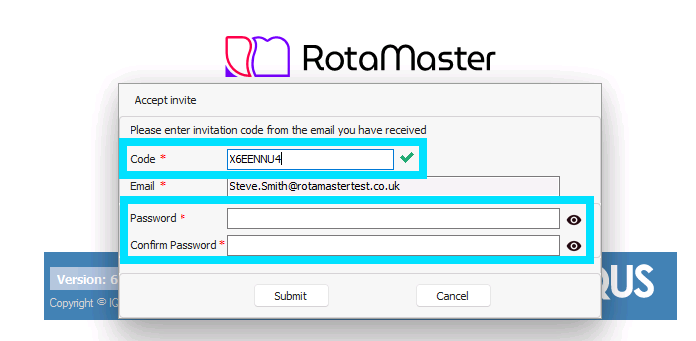 Logging into RotaMaster for the first time as an administrator (version ...