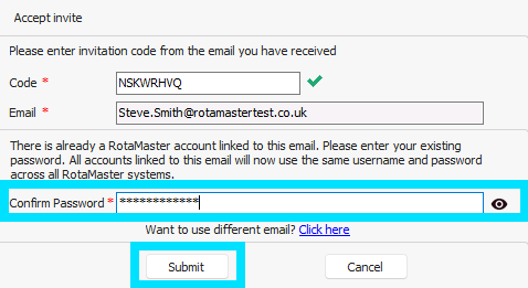 Logging into RotaMaster for the first time as an administrator (version ...