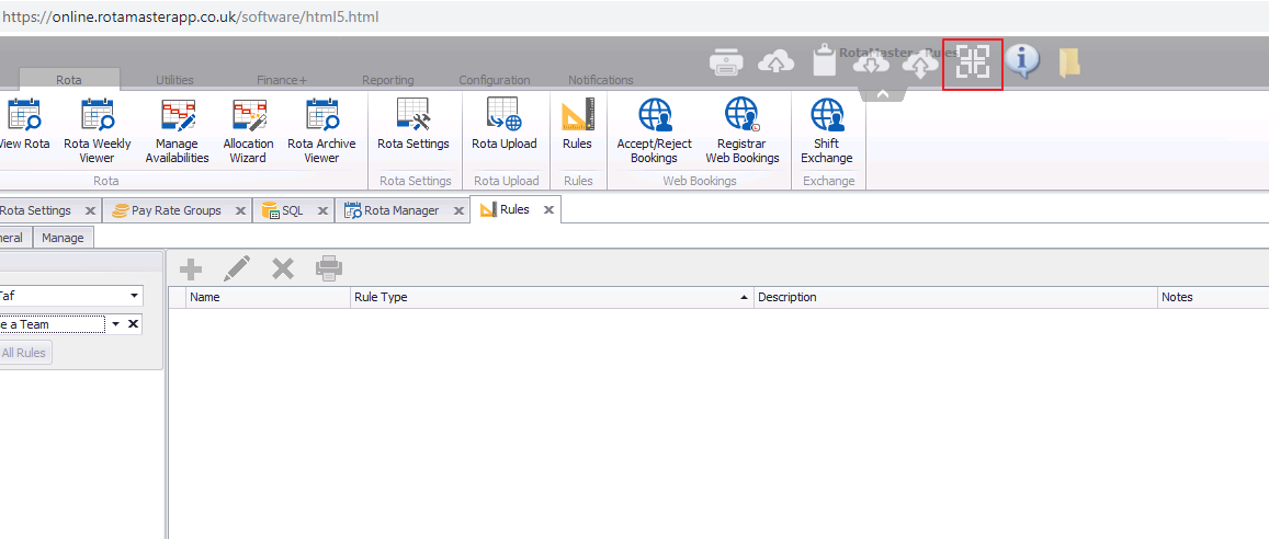 How Can I Make RotaMaster Full Screen When Using Direct Browser Access?