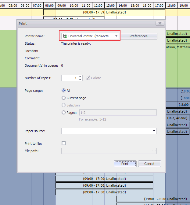 Exporting And Printing In Direct Browser Access