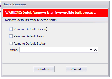 Quick Add, Edit and Remove - Shift Pattern Manager